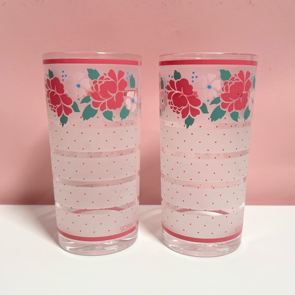 Vintage | Dining | Vintage Retro Stotter Rose Drinking Glasses | Poshmark